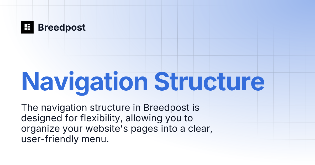 Navigation Structure | Breedpost
